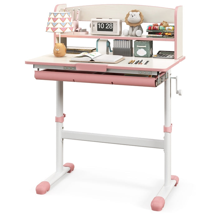 Height Adjustable Children Writing Table w/Tilt Desktop, Home School S