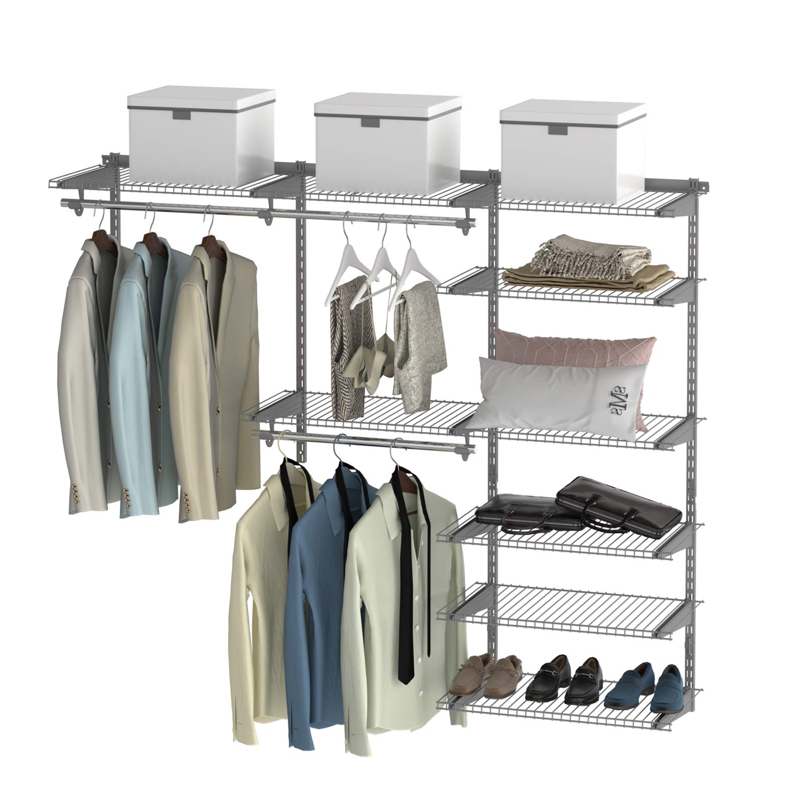 Giantex 4-to-6-Foot Custom Closet Organizer System Kit, Smart Closet O