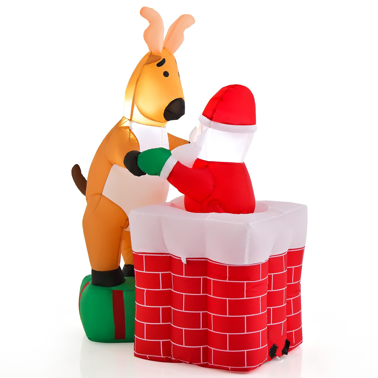 155cm Inflatable Santa Claus Climbing Chimney for Indoor/ Outdoor Part